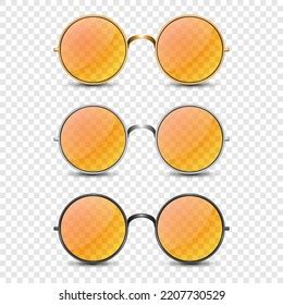 Vector D Realistic Round Frame Glasses Stock Vector Royalty Free Shutterstock