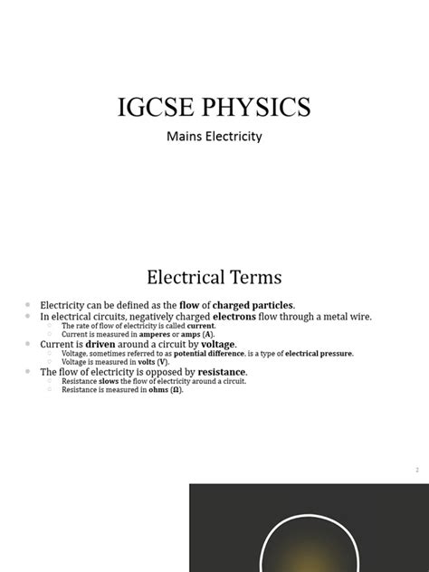 6 Igcse Mains Electricity Pdf Electric Power Alternating Current