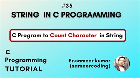Count Frequency Of Character In String In C Programming Sameercoding