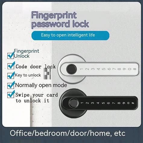 Fingerprint Recognition Electronic Door Lock Password Lock For Wooden Doors Smart Digital