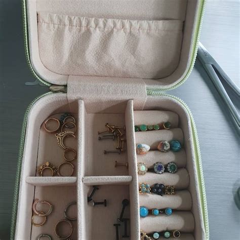 Travel Jewelry Box Custom Jewelry Box Travel Jewelry Case Sage Green