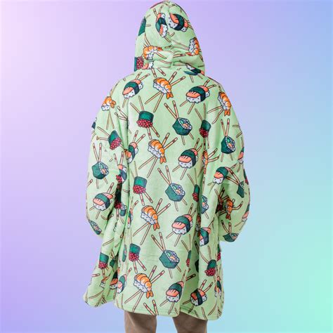 Luxe Sushi Hoodie Blanket Snuddie Snoodie Snuggie Oodie Oody Etsy Uk