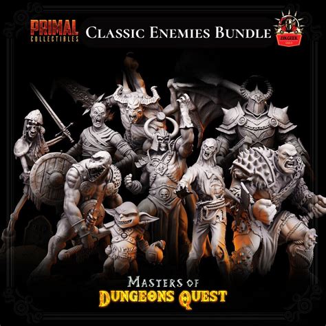 Monster Enemies Minions Bundle Dnd Enemy Miniatures Dungeon And