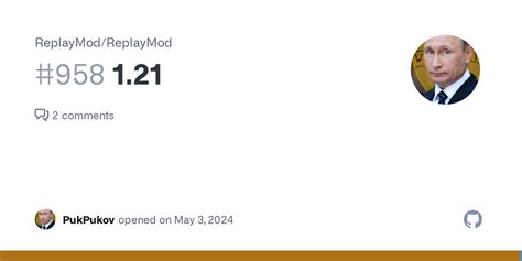121 · Issue 958 · Replaymodreplaymod · Github