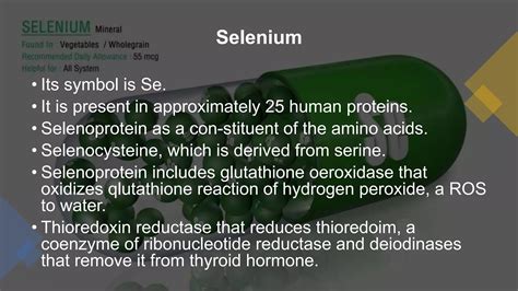 Minerals Sodium Potassium Magnesium Chloride Calcium Selenium Ppt