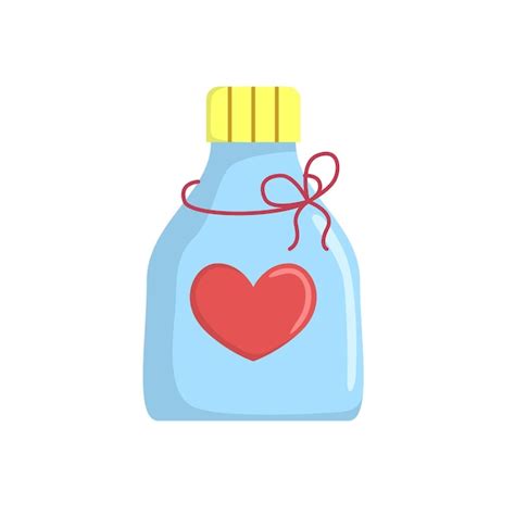 Premium Vector Love Small Bottle