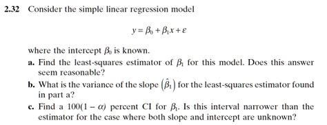 SOLVED Consider The Simple Linear Regression Model Y Bo Bx Where The Intercept B