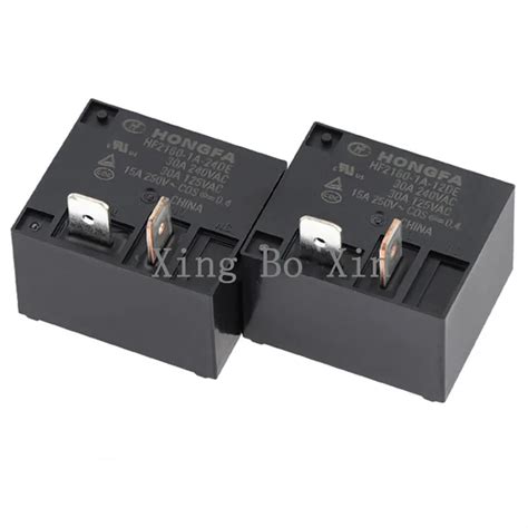 10PCS HF2160 1A 12DE HF2160 1A 24DE 100% new Relay DC12V 30A 240V 4Pin ...