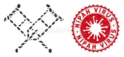 Collage Crutches Icon With Coronavirus Textured Nipah Virus Stamp Stock Vector Illustration Of Collage Crutches Icon With Coronavirus Textured Nipah Virus Stamp Stock Vector Illustration Of