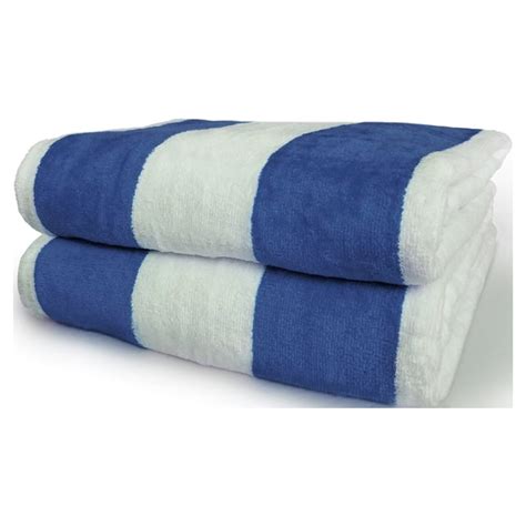 Royal Comfort 30x60 Terry Beach Towels Cotton Velour Cabana Stripe 100