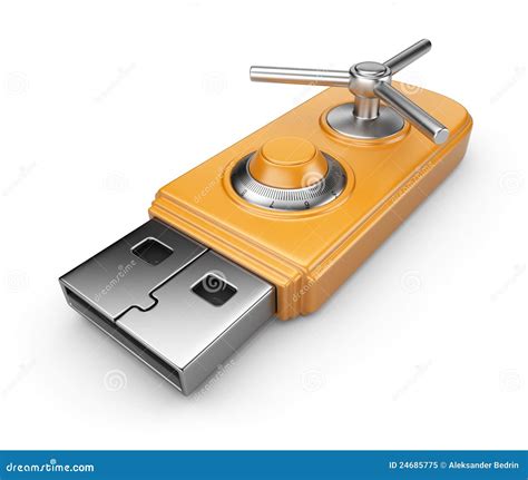 Data Security Concept Usb Flash Drive Isolated Stock Illustration