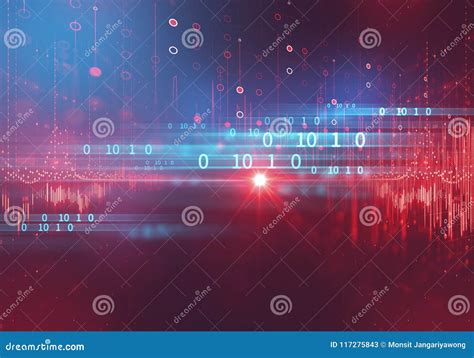Digital Code Number Abstract Technology Background Stock Illustration