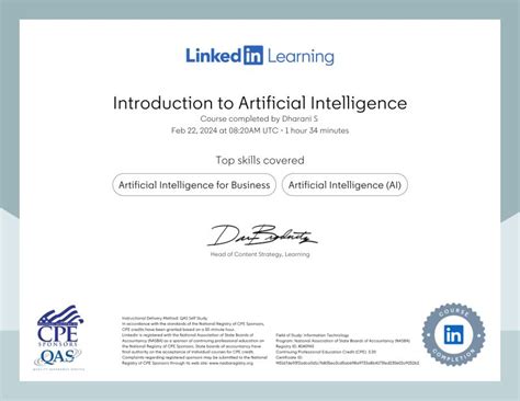 Dharani S On Linkedin Certificate Of Completion