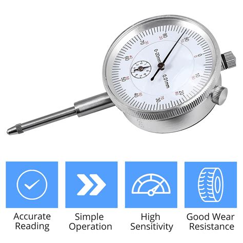 Tanice 001mm Accuracy Metric Dial Indicator 0 20m Grandado