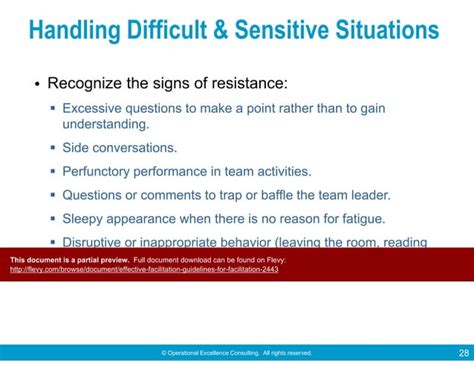 Effective Facilitation Guidelines For Facilitation Pdf