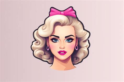 Premium Ai Image Barbie Cute Face On