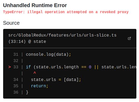 Typeerror Illegal Operation Attempted On A Revoked Proxy While