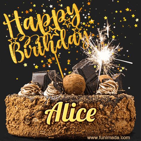 Celebrate Alices Birthday With A  Featuring Chocolate Cake A Lit