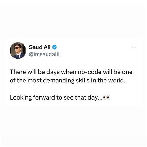 saud ali on linkedin nocode