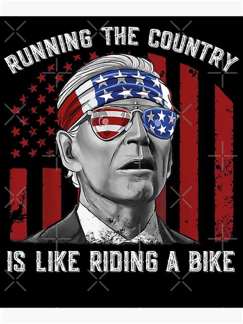 Joe Biden Falling Off His Bicycle Funny Biden Falls Off Bike Art