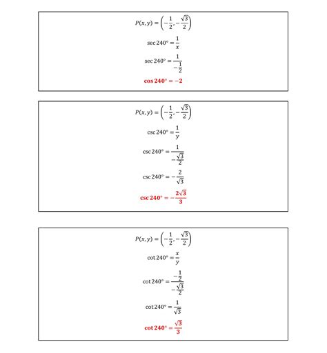 [solved] find the values of the trigonometric functions for each angle