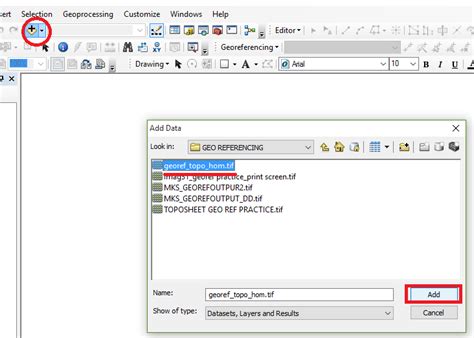 Arcgis Tutorial Georeferencing And Rectifying