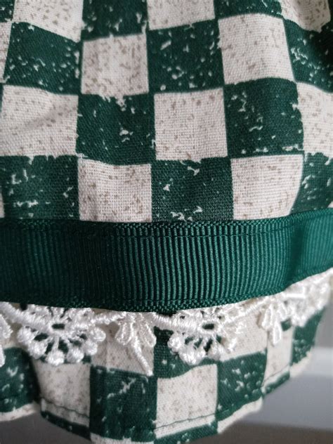 Emerald Green Checkered Afternoon Dress For 18 Doll Etsy