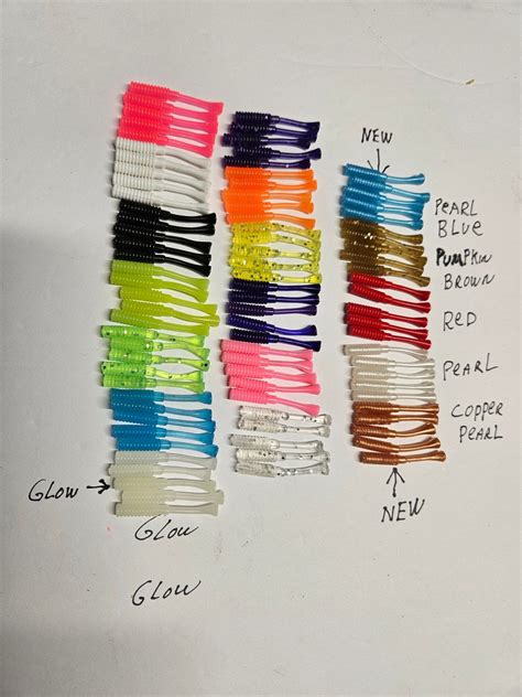 90 Mini Mite Tails You Get 18 Colors 5 Of Each Plus Free Jigs For 1399