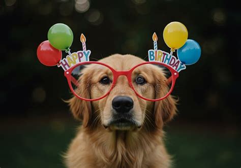 Golden Retriever Birthday Stock Illustration Illustration Of Nose