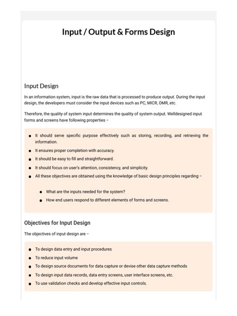 Input Output And Forms Design Pdf