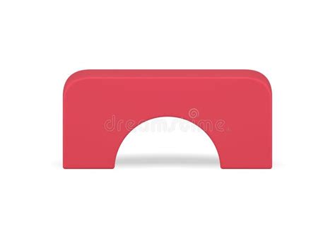 Red Construction Arch Rectangular Geometric Figure Abstract Frame