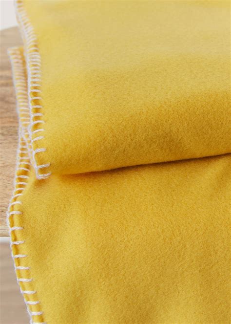 Yellow Fleece Throw 150cm X 130cm Matalan