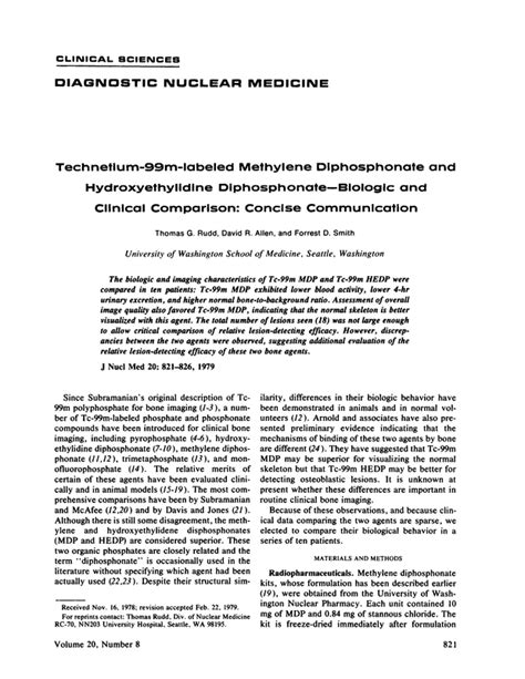 Technetium 99m Labeled Methylene Diphosphonate And Hydroxyethylidine