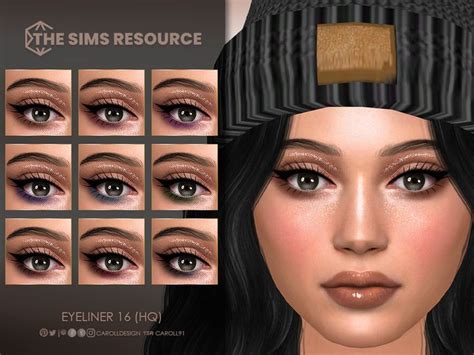 The Sims Resource Eyeliner 16 Hq Sims 4 Cc Eyes Sims 4 Cc Makeup