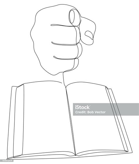 책과 하나의 연속적인 손 라인 얇은 선 그림 벡터 개념입니다 윤곽 그리기 창의적인 아이디어 공부에 대한 스톡 벡터 아트 및 기타