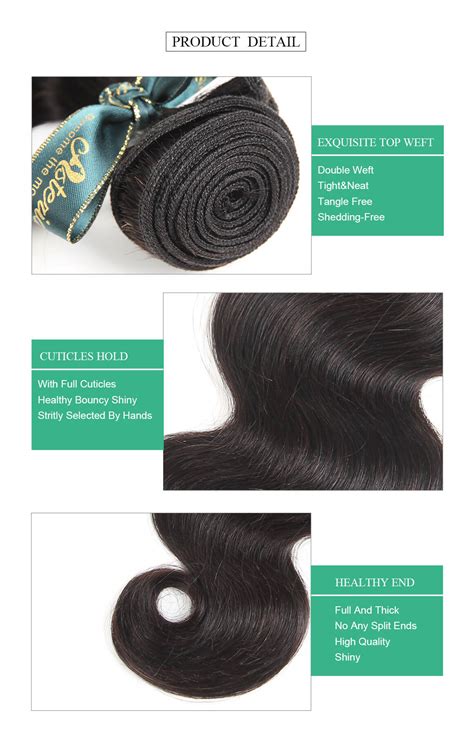 Peruvian Body Wave Virgin Hair Human Hair 3 Bundles With 134 Lace