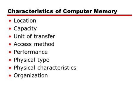 Types Of Computer Memory With Diagram