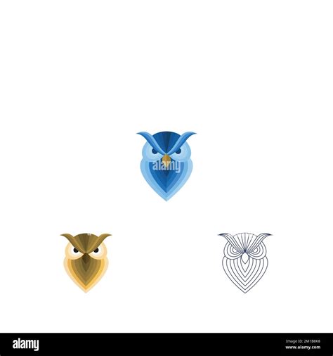 Owl Logo Icon Shield Wing Creative Modern Design Owl Logo With Leaf