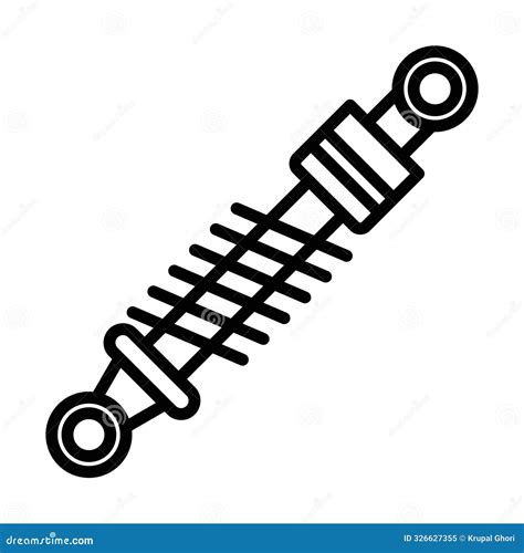 Damper Icon Linear Logo Mark In Black And White Cartoon Vector 330211015