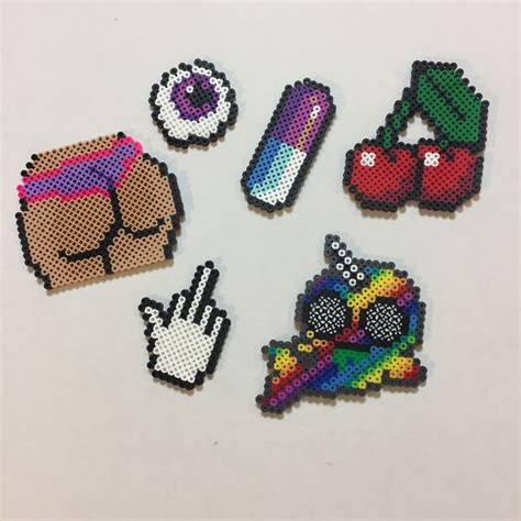 Pin By Gillian On Rave Festival Melty Bead Designs Easy Perler