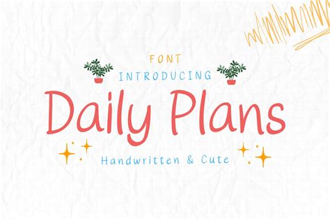 Daily Plans Handwriting Font Handwriting Fonts ~ Creative Market