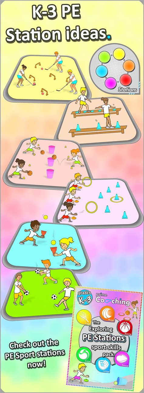 Pe End Of The Year Activities Sport Skill Stations Grades K 3 Elementary Physical