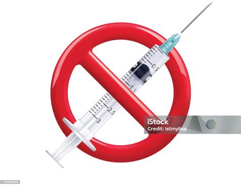 없는 주사기 금지 그리고 금지 현실적인 3d 벡터 일러스트 레이 션 0명에 대한 스톡 벡터 아트 및 기타 이미지 0명 개념 건강관리와 의술 Istock