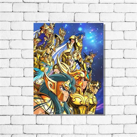 Placa Decorativa Cavaleiros Do Zodiaco Saga Cavaleiros De Ouro Anime Desenho Manga Shopee Brasil