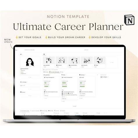 Notion Template Career Planner Job Tracker Notion Career Dashboard