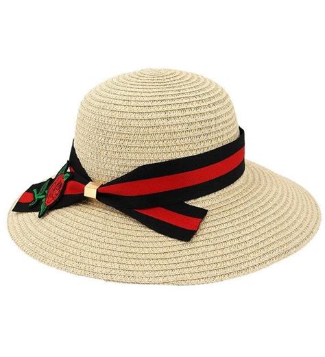 Women Floppy Sun Beach Straw Hats Wide Brim Foldable Summer Cap Beige