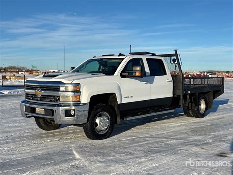 2017 Chevrolet Silverado 3500hd 4x4 Crew Cab Flatbed Truck Ritchie