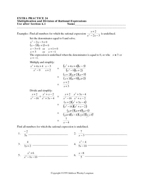 Multiplication And Division Of Rational Expressions Lesson Plan For 6th 8th Grade Lesson Planet