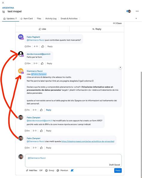 In Conversation Update Each Response Should Be Nested To The Source