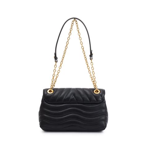 Louis Vuitton 2021 Black Cowhide Leather New Wave Chain Bag Mm W Box